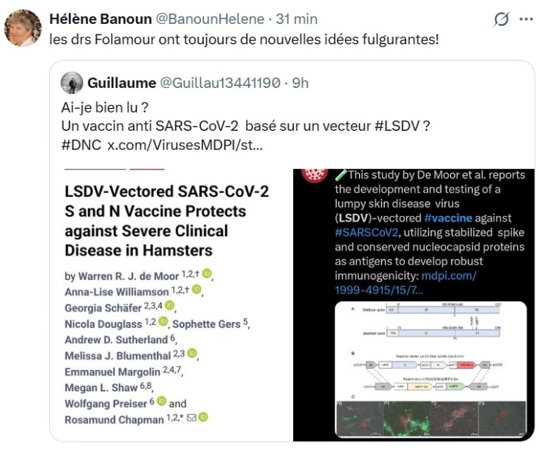 Super… le virus de la dermatose nodulaire (LSDV) combiné à la Spike du ...